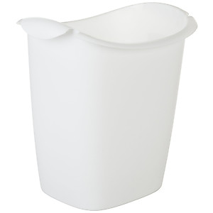 Rubbermaid Small Trash Can, Plastic, 3.5-Gallon/14-Court, White Wastebasket for Kitchen/Office/Bedroom/Bathroom