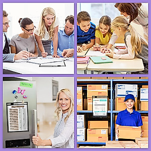 Nezyo 50 Pieces Dry Erase Pockets Plastic Job Ticket Holders Shop Holder Order Pockets Clear Sleeves Tickets Folders Plastic Sleeves for Paper Teacher Supplies for Classroom(Black,14 x 10 Inches)