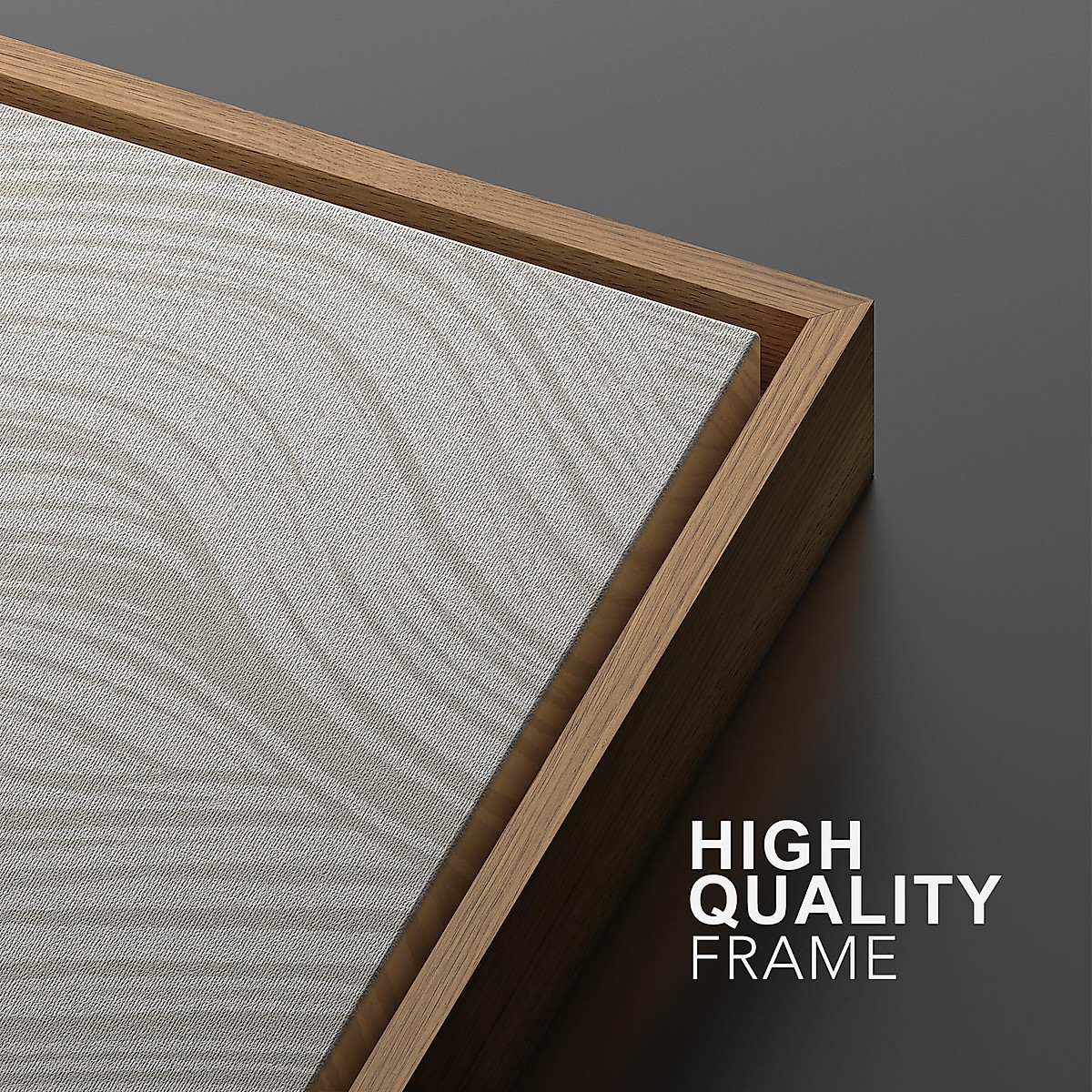 Ashbrook Framed Canvas Print Wall Art Set White Gray Paint Stroke Waves Abstract Shapes Illustrations Modern Art Minimal Decorative Chic for Living Room, Bedroom, Office - 16"x24"x2 NATURAL