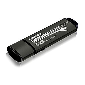 Kanguru Defender Elite300 – 16 GB Hardware Encrypted Flash Drive - FIPS 140-2 Certified - SuperSpeed USB 3.0 – Water Resistant