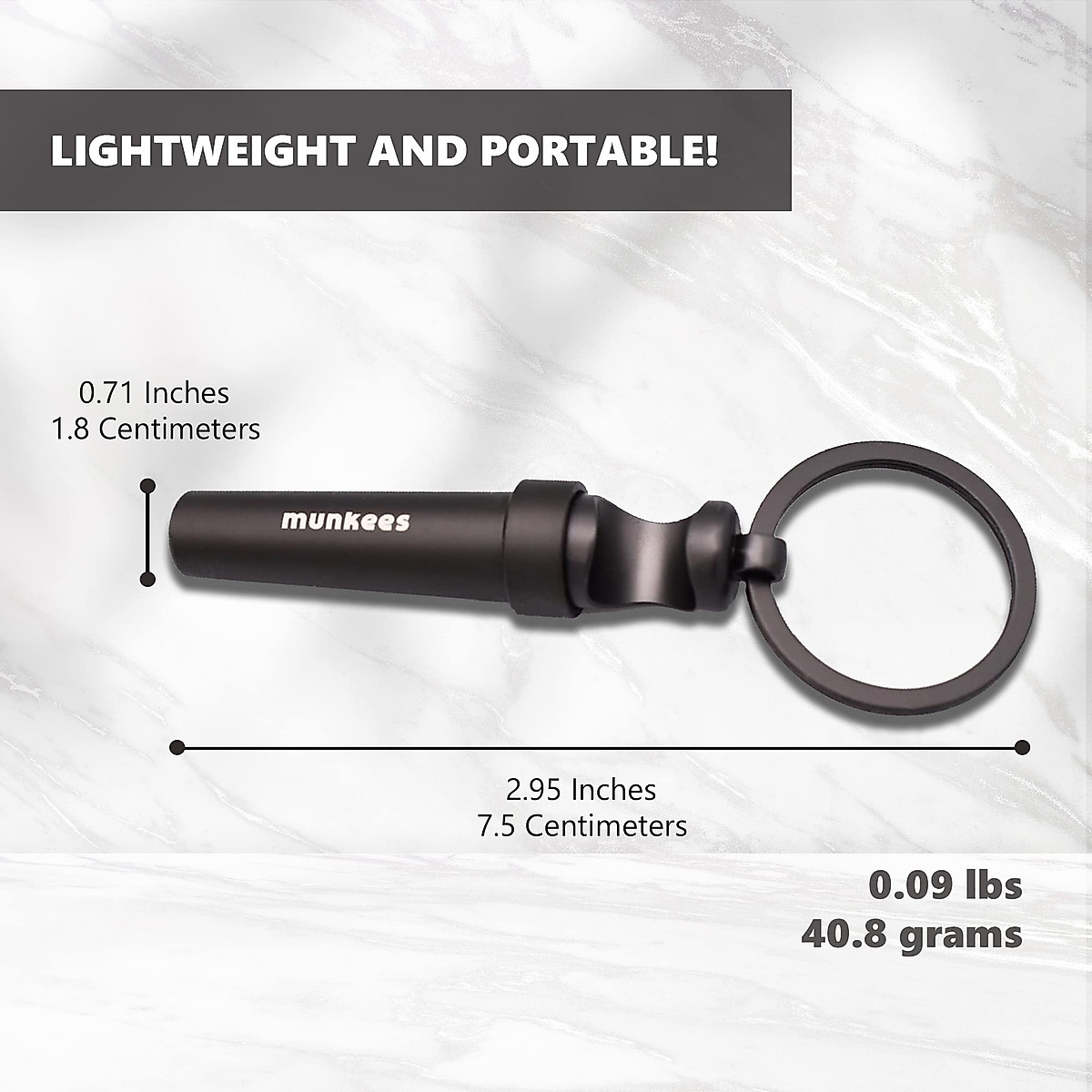 Munkees Mini Keychain Corkscrew Tool, Small Key Ring Wine Opener, Emergency Travel Cork Wine Opener, Portable Backpack Camping Kit, Wine Enthusiasts, Waiters, Bartenders, Bottle Opener Gift Set