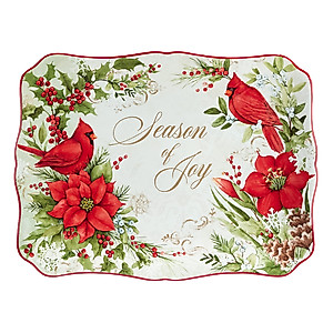 Certified International Winter's Medley Rectangular Platter, 16" X 12"
