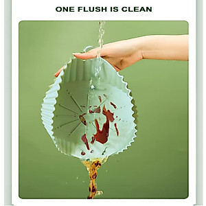 Air Fryer Silicone Liners - 2 Pcs Non-stick Non-burnt, Easy to Demold Reusable Air Fryer Silicone Liners Basket for 4-8 Quart Air Fryer Oven.