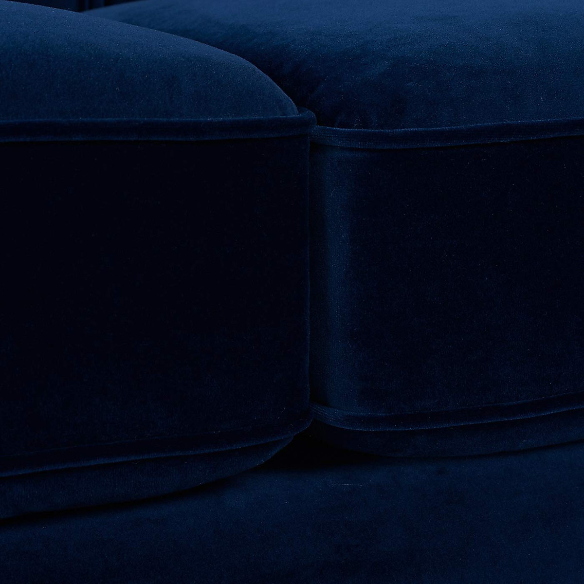 Jennifer Taylor Home Kinsley 84" Modern Tuxedo Tufted Sofa, Navy Blue Velvet