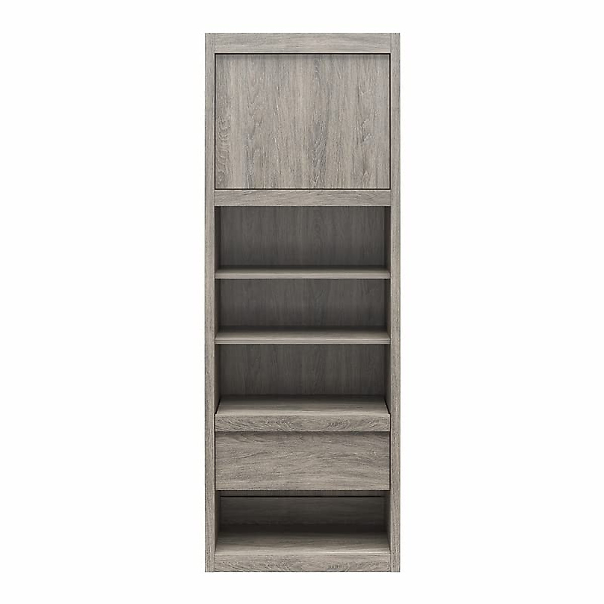 Signature Sleep Paramount Full Wall Bed & 2 Side Cabinet Bundle in Gray Oak