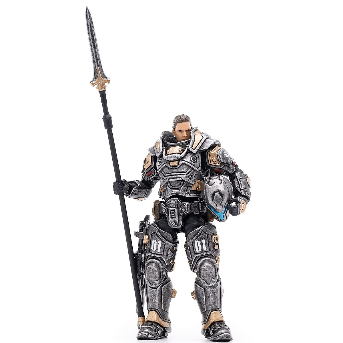 JOYTOY 1/18 Action Figures 4-Inch 01st Legion - Steel Dark Source Collection Action Figure Military Model Toys (Black Sickle)