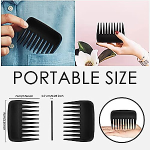 Perthlin 6 Pieces Palm Combs, Mini Brush, Wide Tooth Detangling Combs, Pocket Travel Combs for Men Women Curly hair