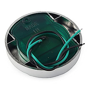 Lirun Universal Round 6 LED 24V Side Marker Clearance Light For Truck Trailer Pickup SUV Caravan Boat, Green Lens