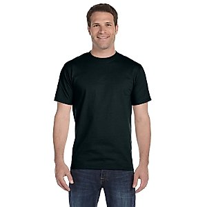 Men's 5.2 oz Hanes HEAVYWEIGHT Short Sleeve T-shirt, Black, Medium