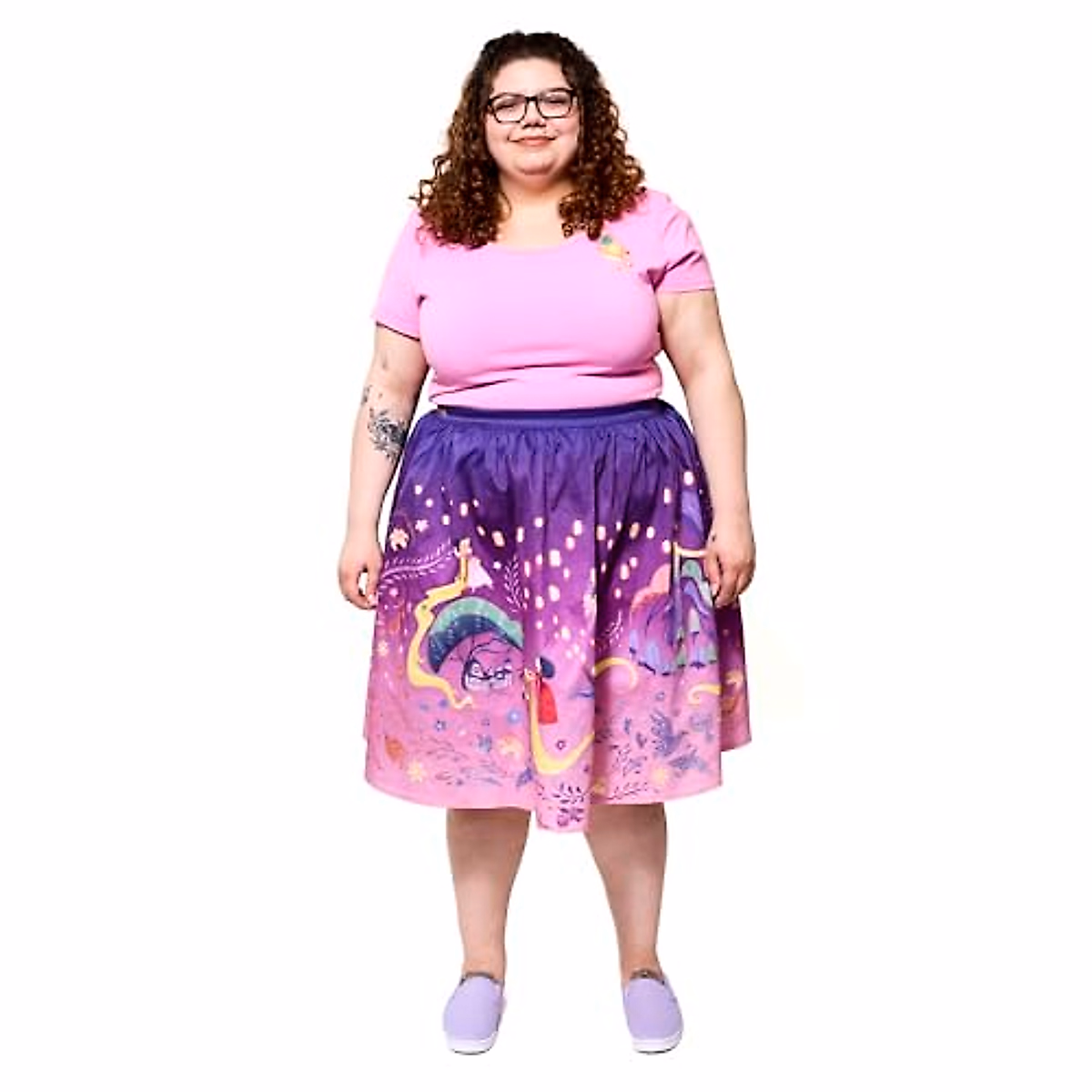 Loungefly Stitch Shoppe Disney Rapunzel Story of Rapunzel Sandy Skirt - Size Medium