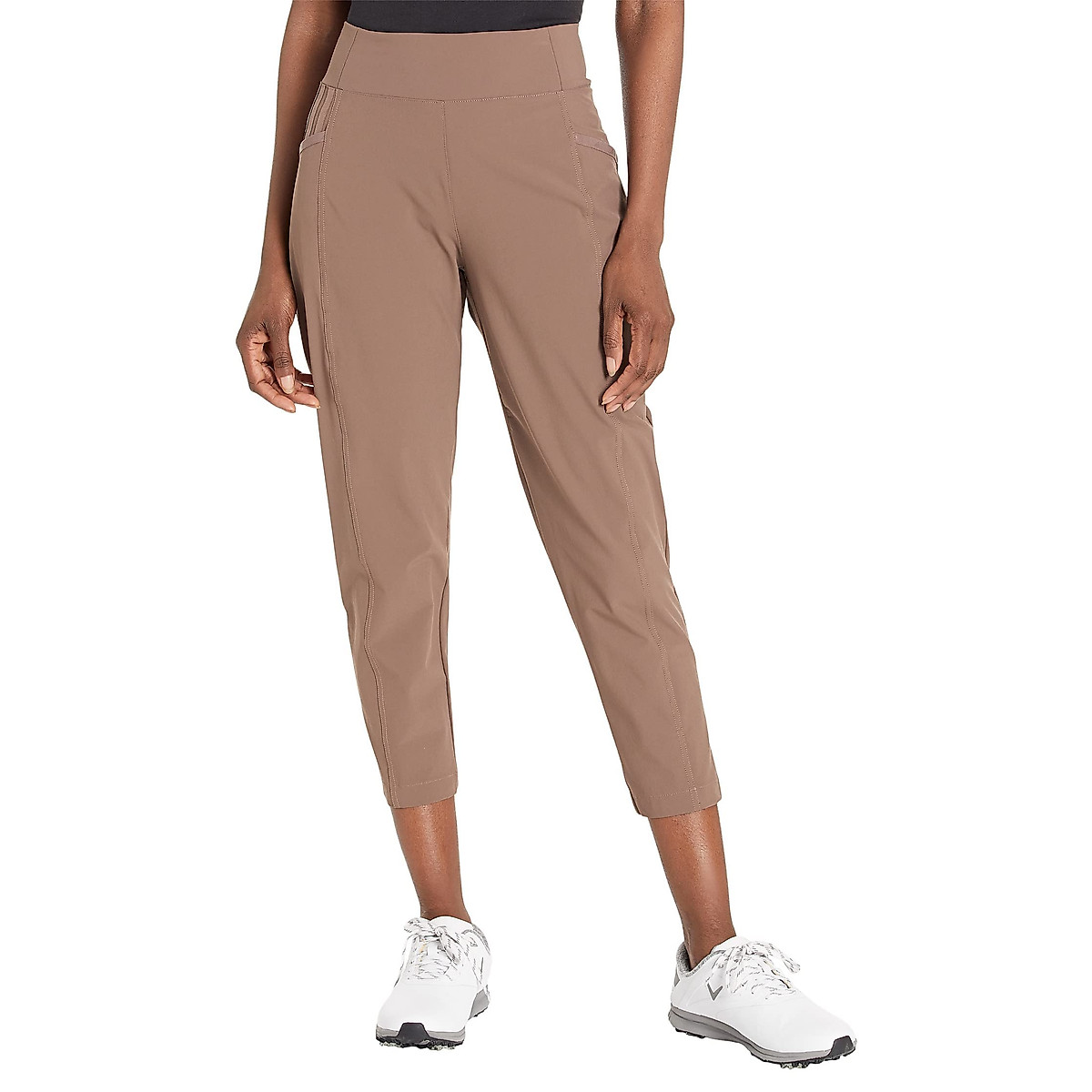 adidas Women's Standard Ultimate365 Tour Pull On Ankle Pants, Earth Strata, Large