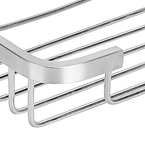 Shower Caddy Basket Shelf Wall Mounted Soap Basket Square Basket Bathroom Rack Holder Black Toilet Bathroom Accessory 304 Stainless Steel