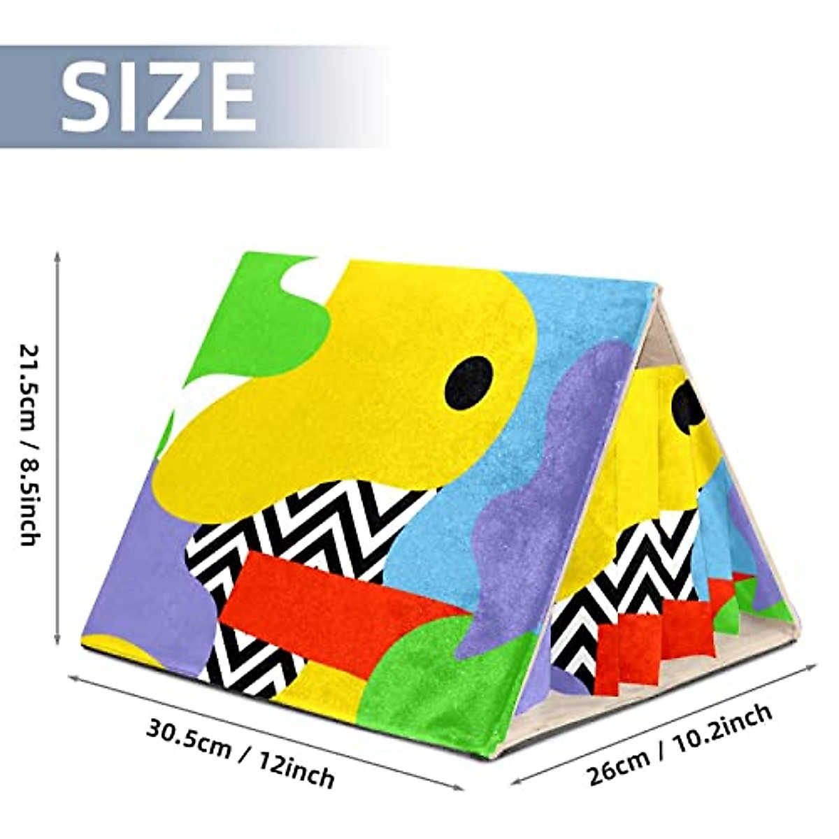 Y-DSIWX Guinea Pig Hideout Cozy Hamster House Cave for Bunny Chinchilla Hedgehog Small Animal Abstract Pattern Colorful