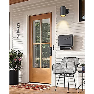 Ken & Ricky Outdoor Wall Light, Exterior Wall Sconce, Outside Wall Light Fixtures with Matte Black for Porch Garage Patio Doorway Entryway House -1 Pack