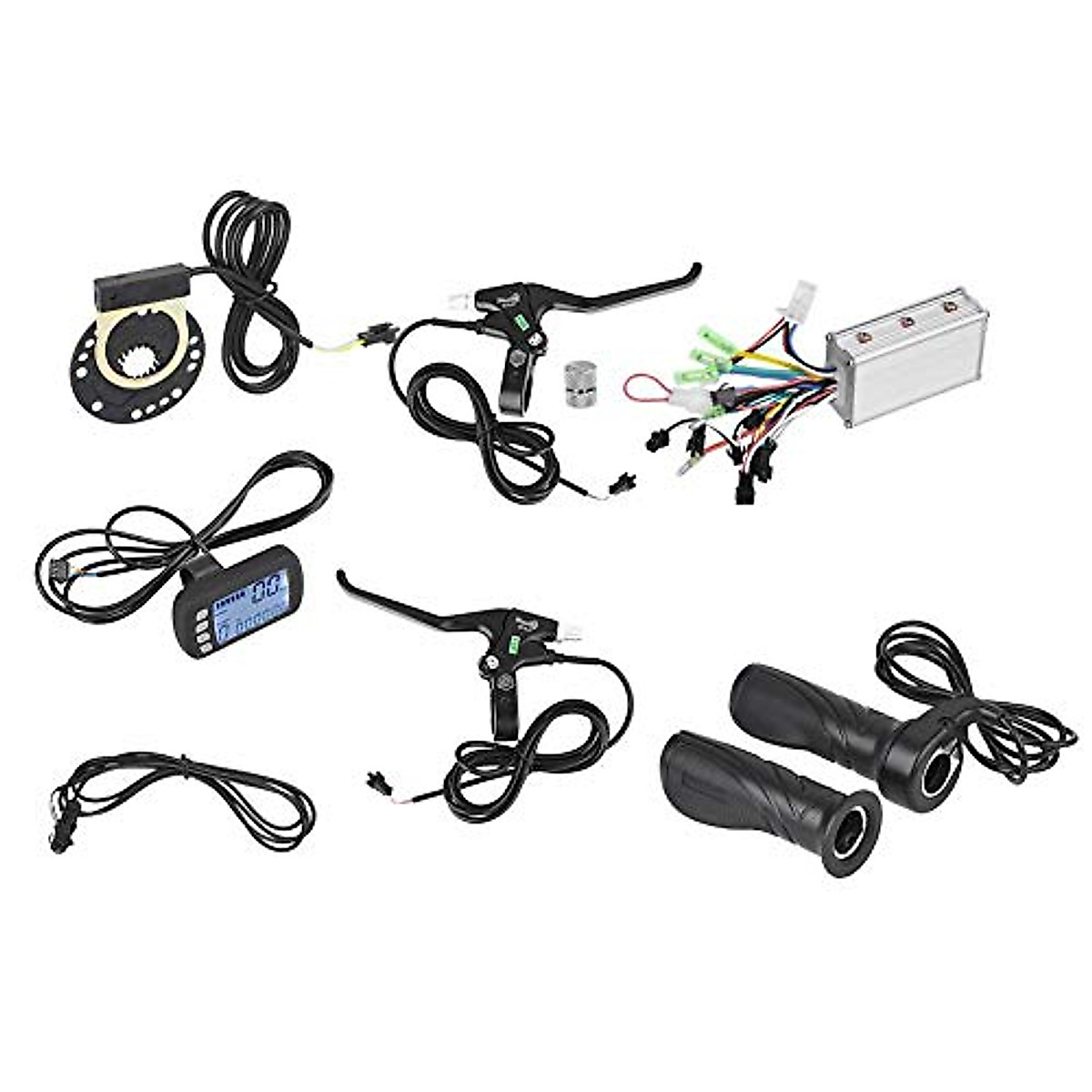 Bnineteenteam 36V/48V 250W/350W Brushless Kit,Electric Brushless Motor Speed Controller with LCD Panel Kit for E-Bike Bike