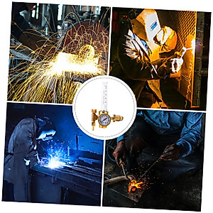 COLLBATH 2pcs Flowmeter Welding Regulator Argon Gas Regulator Gas Measuring Tester Argon Regulator with Flow Meter Gas Flow Meter Argon Flow Regulator C02 Nut Splitter