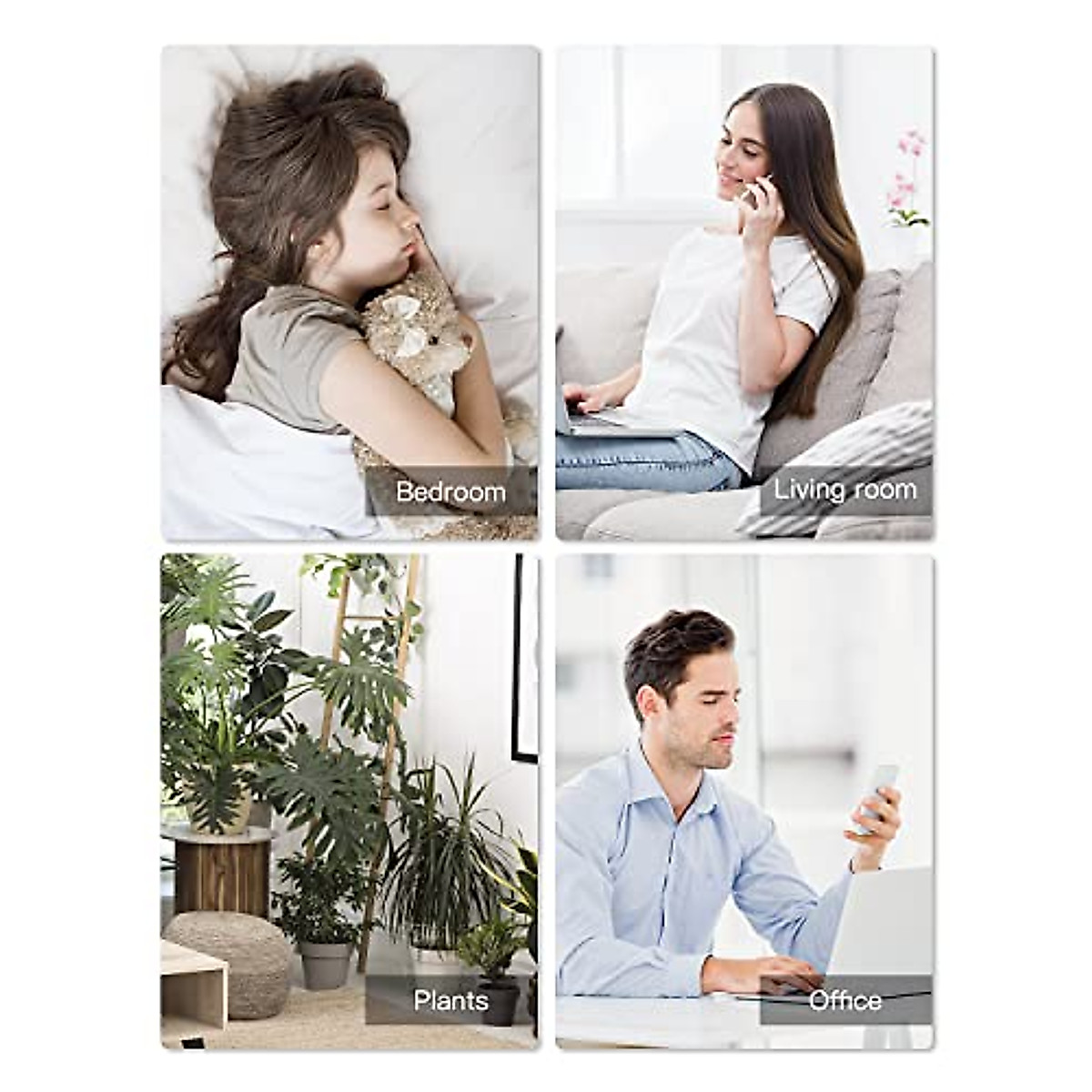 Humidifier for Bedroom Large Room, MORENTO 4.5L Top Fill Cool Mist Humidifier for Baby and Plants, Essential Oil Diffuser, Last up to 50Hrs with Night Light, Humidity Setting, Auto Shut-Off, Black