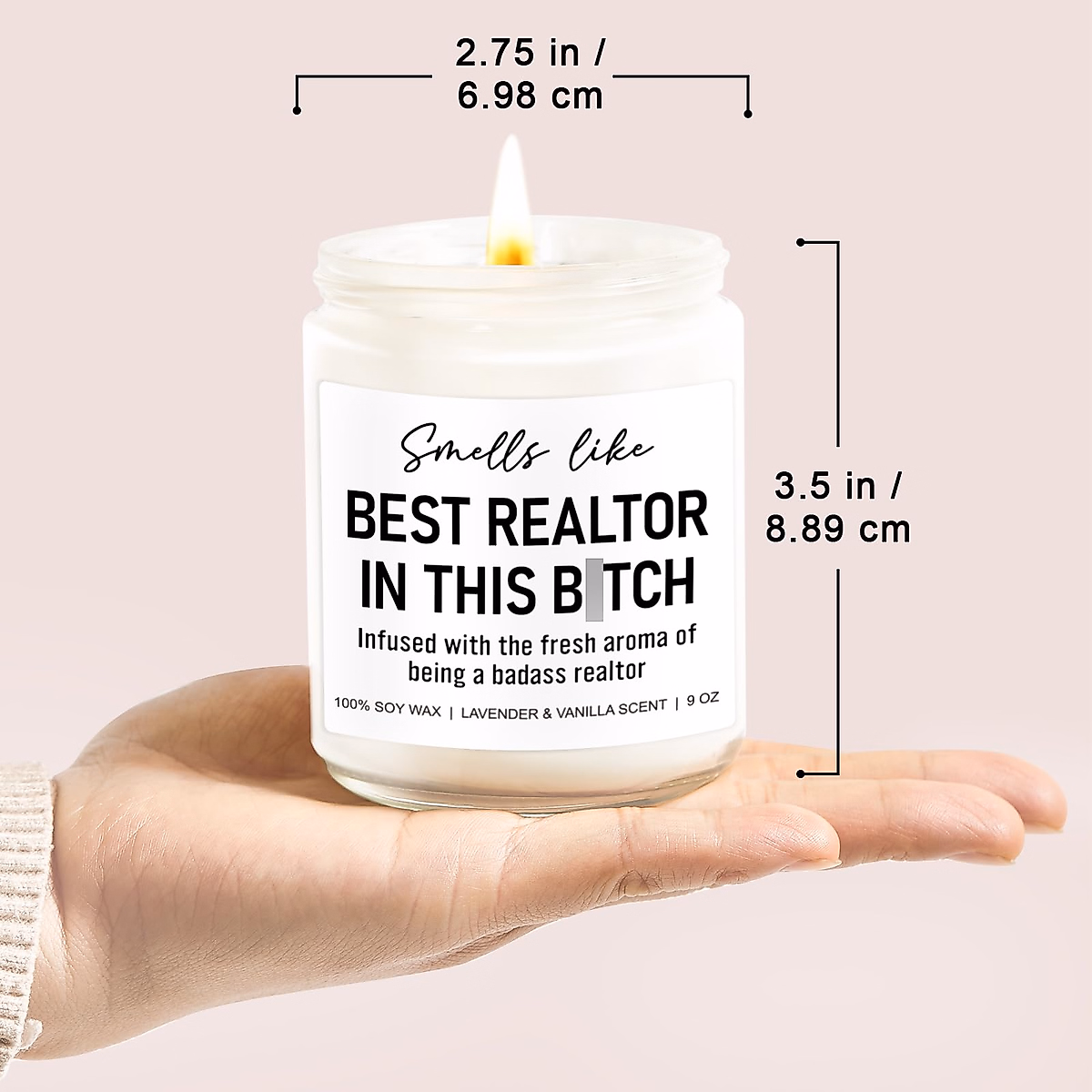 Younift Best Realtor Candle, Realtor Gifts for Women, Men, Realtor Gifts, Christmas, Closing Gifts for Realtors, Real Estate Agent Gifts, Funny Thank You Gifts for Realtor, Salesperson, Broker