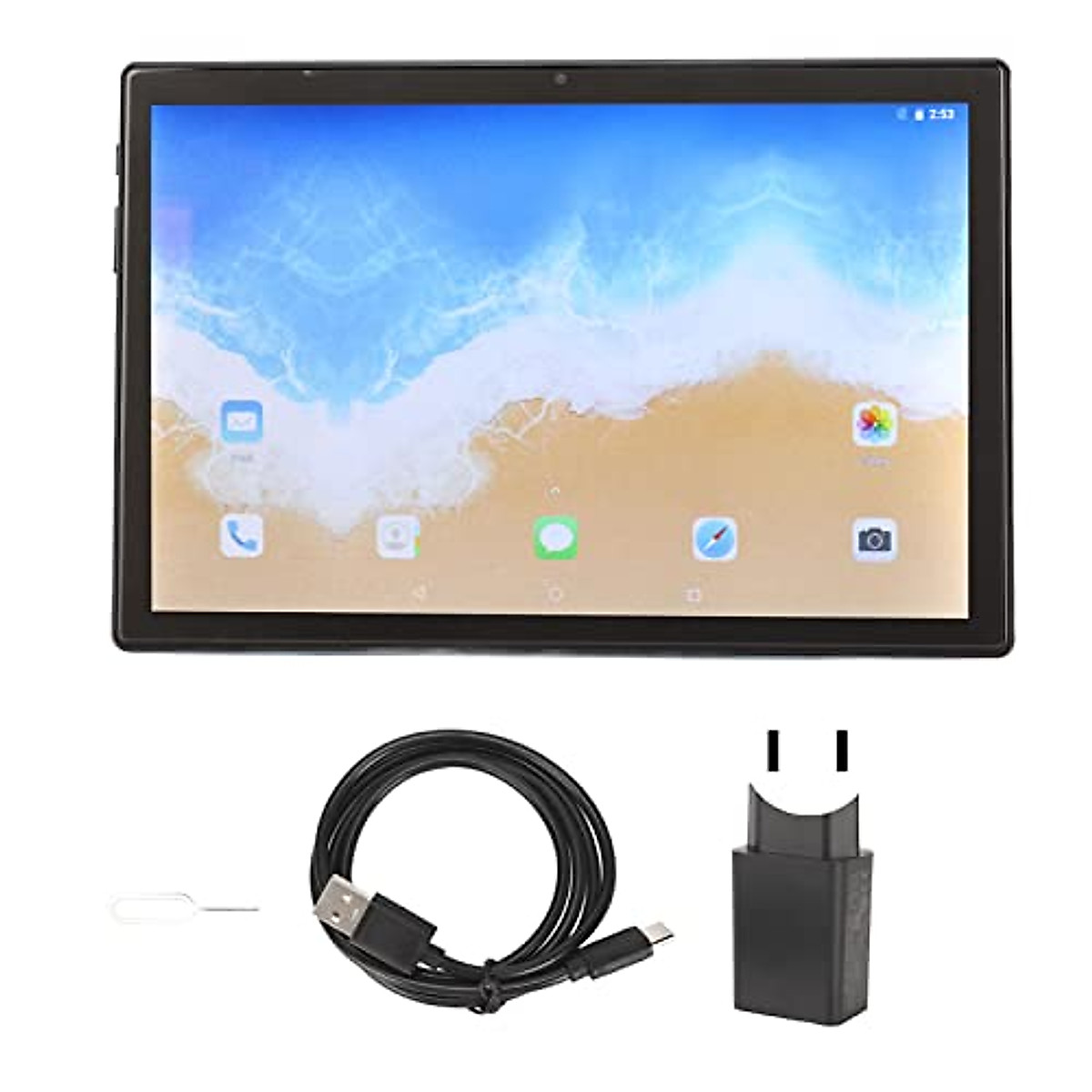 Haofy HD Tablet, 5G WiFi 8-core CPU Call Tablet Support Fast Charging 10 Inch 8GB RAM 256GB ROM 8MP Front 16MP Rear for Android 12 for Learning (US Plug)