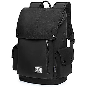 Wind Took Laptop Backpack for Women leisure Bookbag Travelbag Work College Charging Port Suits 15 Inch Computer Black Men