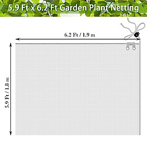 Fruit Tree Netting Large Fruit Tree Covers with Zipper to Protect Fruit from Squirrels and Birds Netting for Fruit Trees Fruit Tree Net Protection 71" x 75", 1 Pack