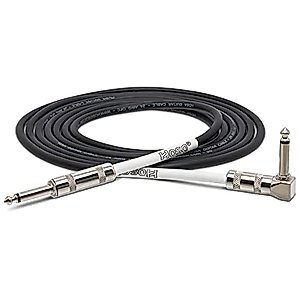Hosa GTR-205R Straight to Right Angle Guitar Cable, 5 Feet Black
