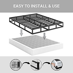 Daqutic Full-Box-Spring, Box Spring Full Size Bed,5 Inch Heavy Duty Full Size Box Spring,Mattress Foundation, Quick Assembly, Noise Free