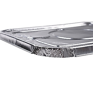 Mr. Miracle Aluminum Lids for Half Size 9x13 Foil Steam Pans. Pack of 30