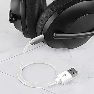 Geekria USB Headphones Short Charger Cable, Compatible with Bose QuietComfort SE, QCSE, Earbuds II, QC45 Charger, USB to USB-C Replacement Power Charging Cord (1 ft / 30 cm 2 Pack)