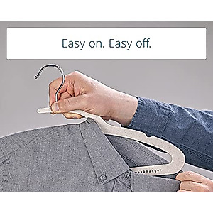 Mozu Hanger by Ensu Design - Luxury Easy On/Off No-Stretch Eco-Friendly Wheat Straw Hangers (20-Pack)