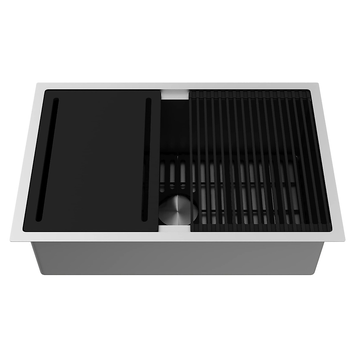 VIGO Mercer 30 inch L x 20 inch W Undermount Stainless Steel Single Bowl Kitchen Sink with Accessories - Kitchen Sink VGR3020CK1