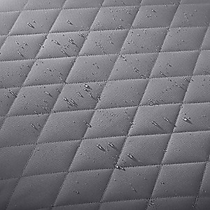 Classic Accessories Montlake Water-Resistant 48 x 18 x 3 Inch Outdoor Quilted Bench Cushion, Patio Furniture Swing Cushion, Grey, Patio Loveseat Cushion