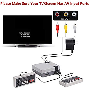 Classic Retro Game Console, AV Output 8-bit NES Video Game System Built-in 620 Games with 2 Classic Controllers