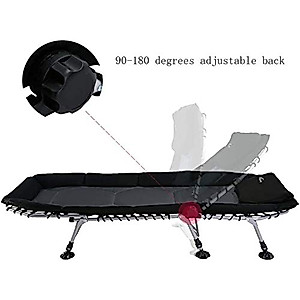 XZGDEN Lightweight Mahanz Sun Lounger Camping Chairs Folding Bed Office Lunch Break Single Bed Siesta Bed Simple Bed Babysitter Bed Thick Alloy Tube Foam Mattress