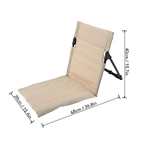 Folding Chaise Lounge Chair, Outdoors Beach Lounger with Adjustable Backrest, Portable Sun Tanning Chairs, Cozy Reclining Lounge Chair for Outside Beach, Yard, Patio, Pool, Deck