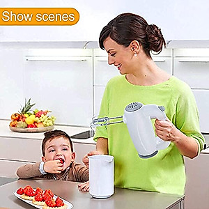 Gkcity Hand Mixer Electric Kitchen Aid Mixer Handheld Mixer 5 Speed Cake Mixer for Baking Cake Egg Cream Food Beater Mashed Potatoes Eject Button 2 Whisks/2 Beaters/2 Dough Hooks