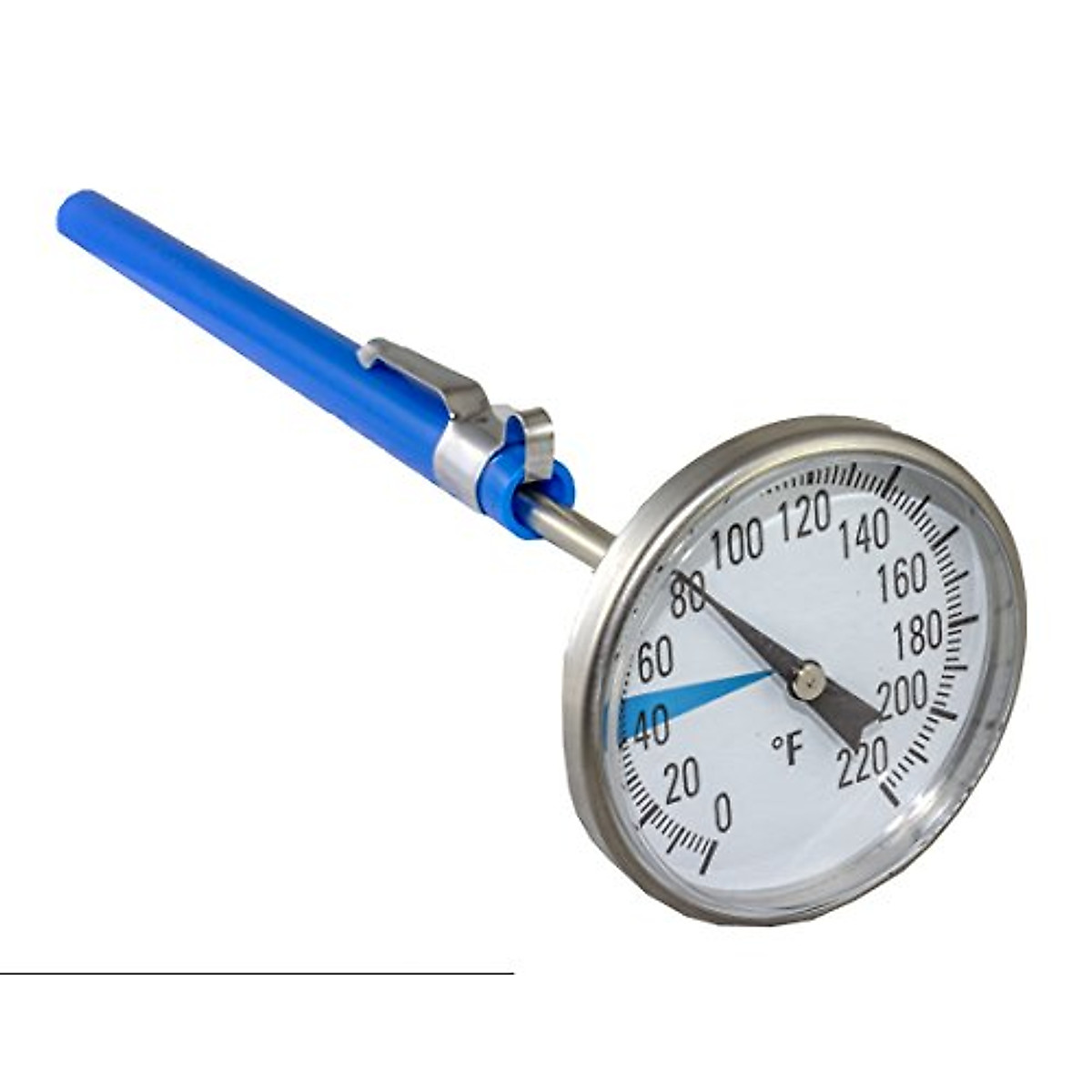 Stainless Steel Soil Thermometer by Smart Choice| 127mm Stem, Easy-to-Read 1.5” Dial Display, 0-220 Degrees Fahrenheit Range | Soil Temperature Thermometer for Ground, Compost, Garden Soil