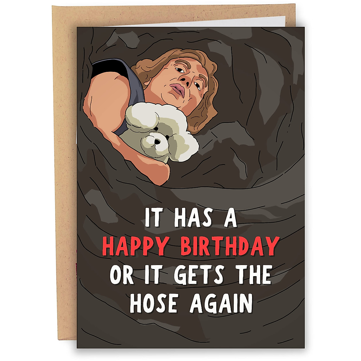 Sleazy Greetings Funny Birthday Card for Men or Women - Buffalo Bill Get's The Hose Again Card - Hilarious Birthday Card for Him or Her - Happy Birthday Card