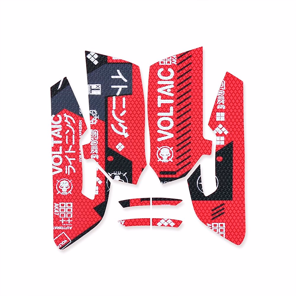 Cool Patterns Textures Grip Tape Compatible for Razer Viper/Viper Ultimate Gaming Mouse (Red)