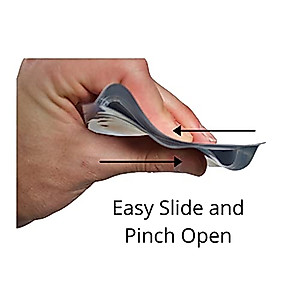 Self-Standing Mylar Bags for Food Storage: Resealable Set of 50 Easy Slide Open and Smell Proof Holographic Bags | 4x6 Inch Food-Grade & Reusable Plastic Stash Bag | Small Bags with Lay Flat Designs