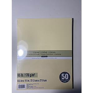 Recollections Cardstock Paper, 8 1/2 X 11 Cream - 50 Sheets