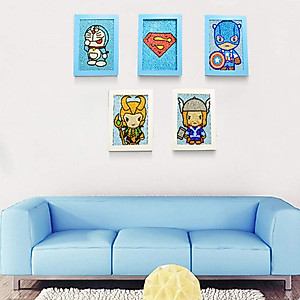 MYSNKU DIY Diamond Painting for Kids Full Drill Painting by Number Kits Arts Crafts Shimmer and Shine Sparkle Mosaics Sticker for Home Wall Decor Gifts for Christmas Birthday (Spiderman)