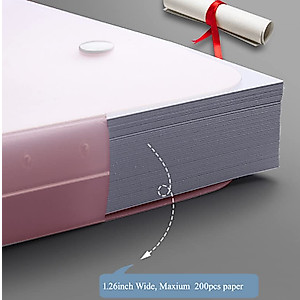 2pcs Plastic Art Portfolio Folder 17.32x13.22inch and 12.99x11inch Arts Storage Case for Diamond Painting, Student Drawing Container, Kids Artworks Keepsakes Storage Case,A3 and Letter Size (Pink)