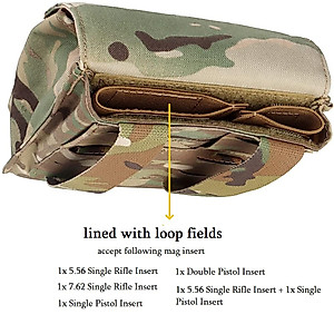 GYDEHUTJ Molle Multi-Use Pouches, Tactical 5.56 7.62 Magazine Pouch GP Storage Bag 2 in 1 for Duty Belt Vest