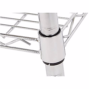 Amazon Basics 3-Tier Metal Basket Rolling Cart with Wood Top