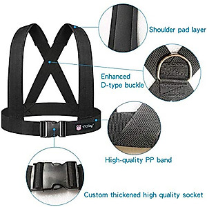 YNXing Dynamic Resistance Trainer Acceleration Speed Cord for Resistance Training to Improve Strength, Power, and Agility 5m/2m Elastic Cord Set (6.6FT Set)