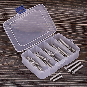 90 PCS Button Head Socket Head Cap Screws Bolts Assortment Kit, 1/4-20 UNC x 1/2",3/4",1",1-1/4", 1-1/2", 18-8 Stainless Steel 304, Allen Hex Drive