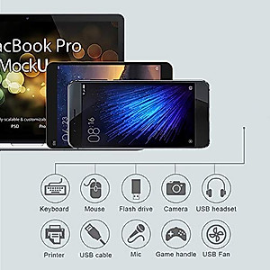 Big-E OTG USB-C 3.0 Adapter (2 Pack) Compatible with Samsung Galaxy S22 Plus 5G for Multi use Functions Such as Keyboard, Thumb Drives, mice, etc. (Black)