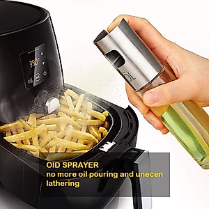 Glass Olive Oil Sprayer Mister Oil Vinegar Spritzer Olive Oil Spray Bottle for Kitchen Oil Sprayer for Cooking/Salad/Barbecue