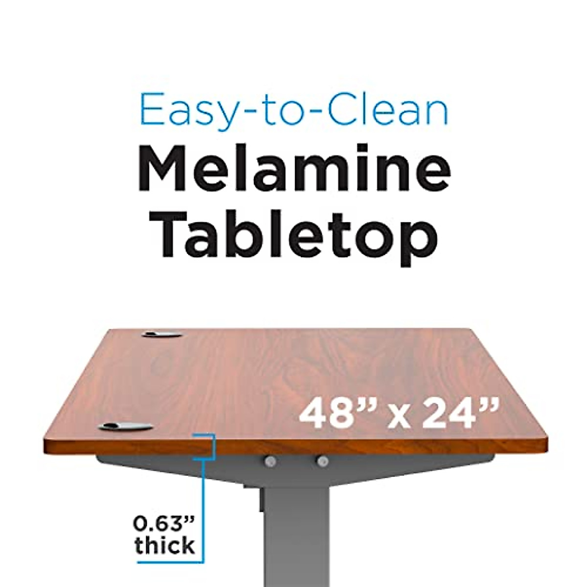 Comfty Home/Office Height Adjustable Table, 28.7” to 48.4”, Brown